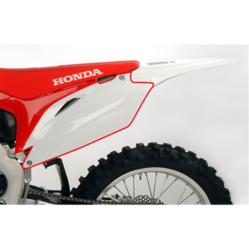 UFO CRF250R 14-17/CRF450R 13-16 L/H SIDE PANEL FOR SINGLE PIPE (WHT ...
