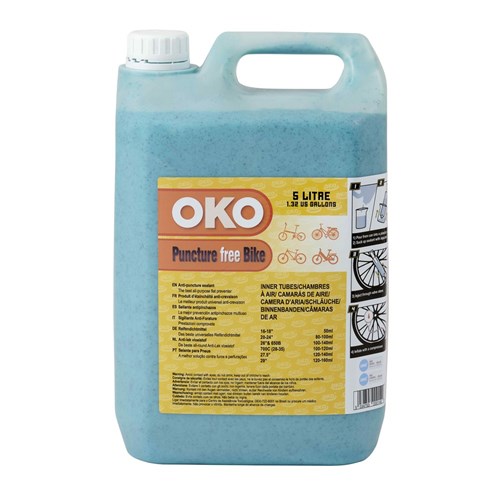 OKO PUNCTURE FREE BICYCLE SEALANT - 5L (w/injector) (4 TO A BOX) - Tyre ...