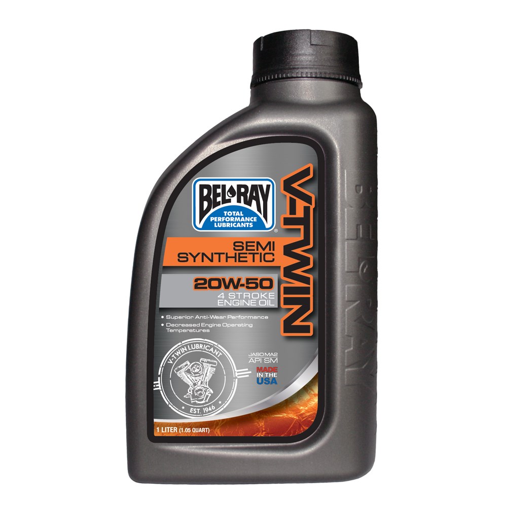 BELRAY V-TWIN SEMI-SYNTHETIC ENGINE OIL 20W-50 1 LITRE (12 TO A BOX ...