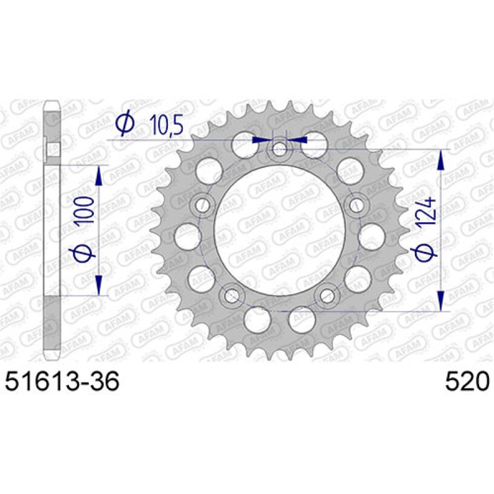 AFAM A36T 520 CONV 749/999 ALLOY # - Road - Sprockets - Cassons - Cassons