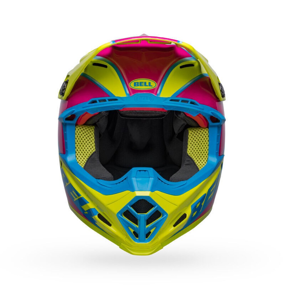 BELL MOTO-9S FLEX SPRITE - YELLOW/MAGENTA - MX - Cassons - Cassons