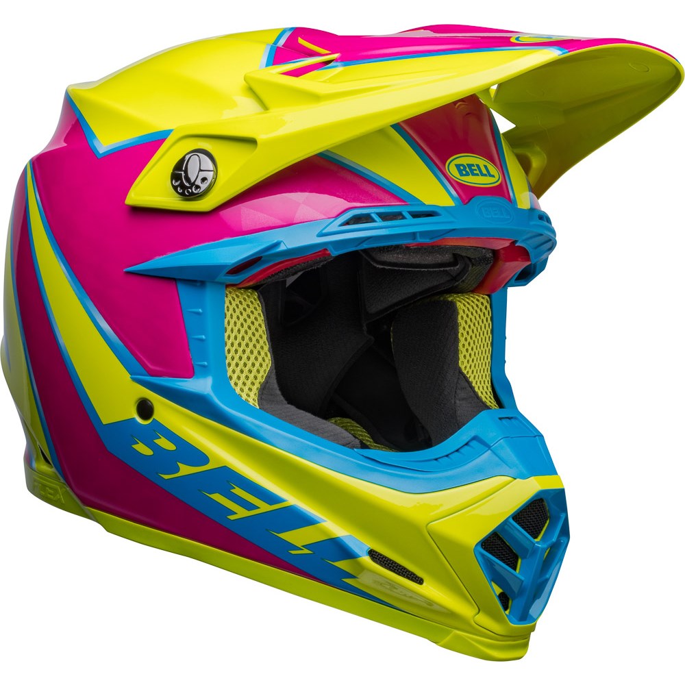 BELL MOTO-9S FLEX SPRITE YEL/MAG (XL) - MX - Cassons - Cassons