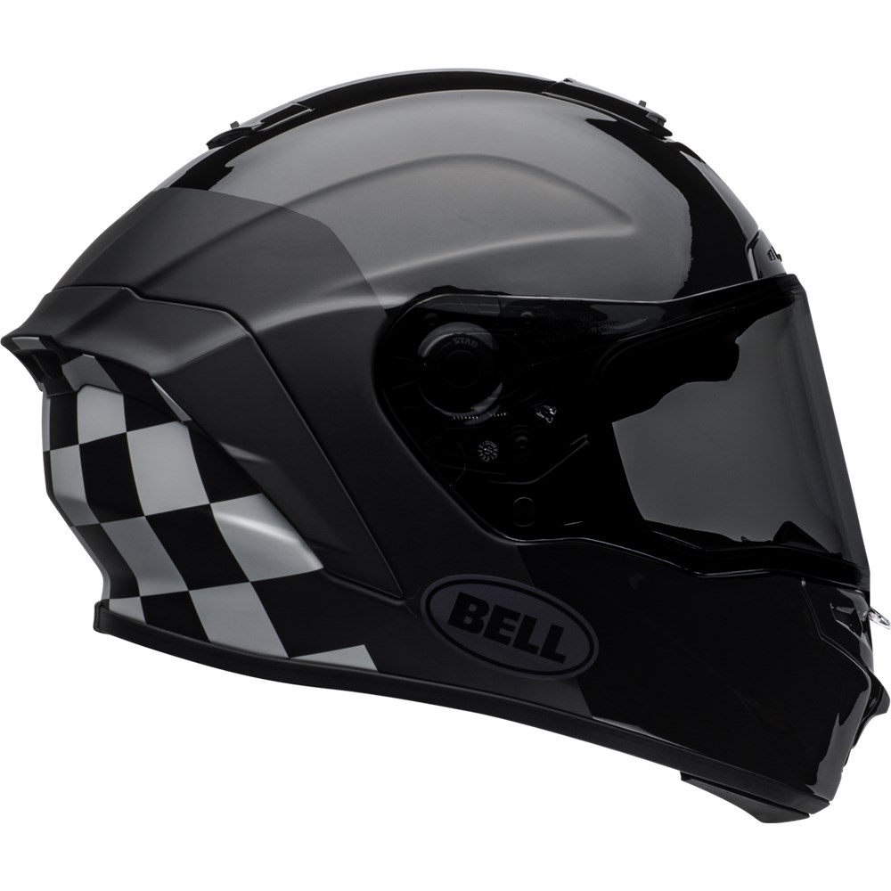 BELL STAR DLX MIPS LUX CHECKER MATTE GLOSS BLACK/WHITE - Road - Full ...