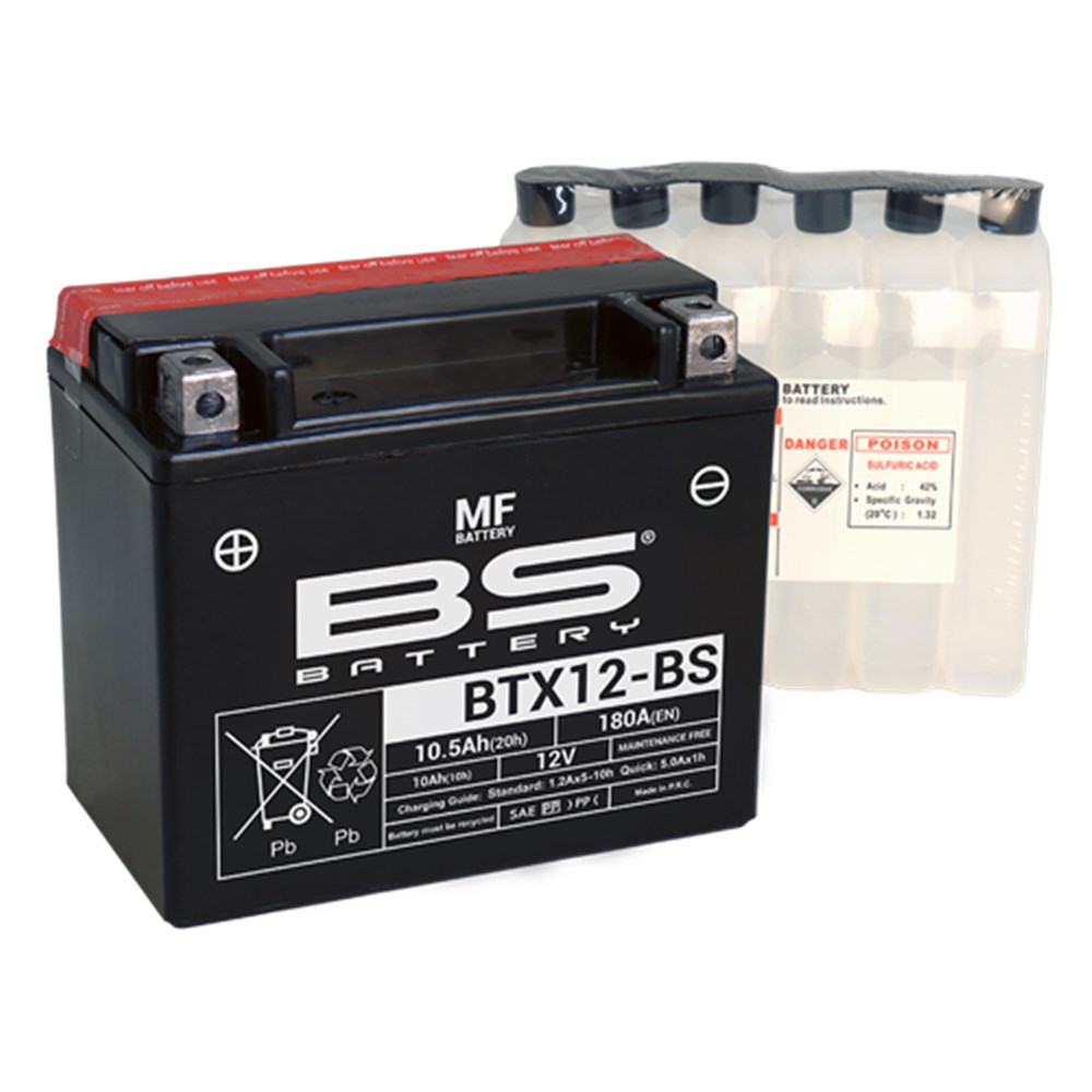 BS BATTERY MF - BTX12-BS (inc acid) - [CTN 4] (UN2796/CLASS 8 - II ...