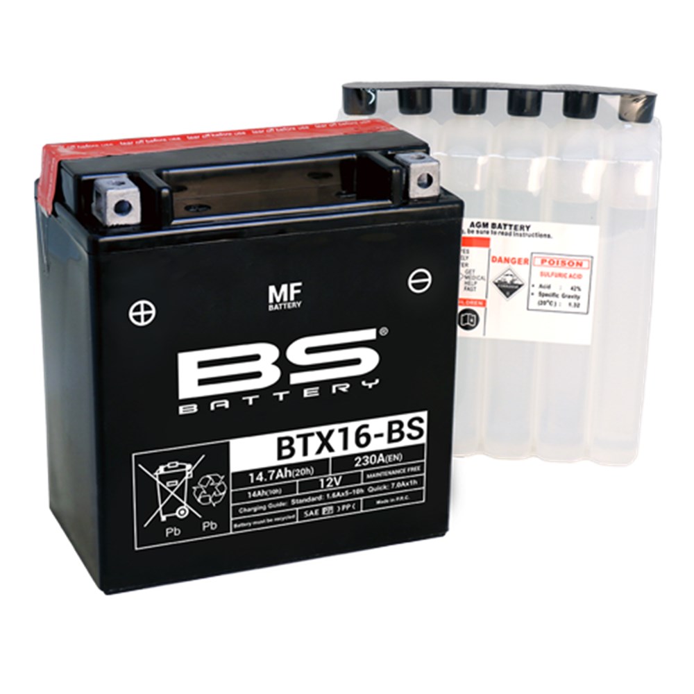 BS BATTERY MF - BTX16-BS (inc acid) - [CTN 2] (UN2796/CLASS 8 - II ...