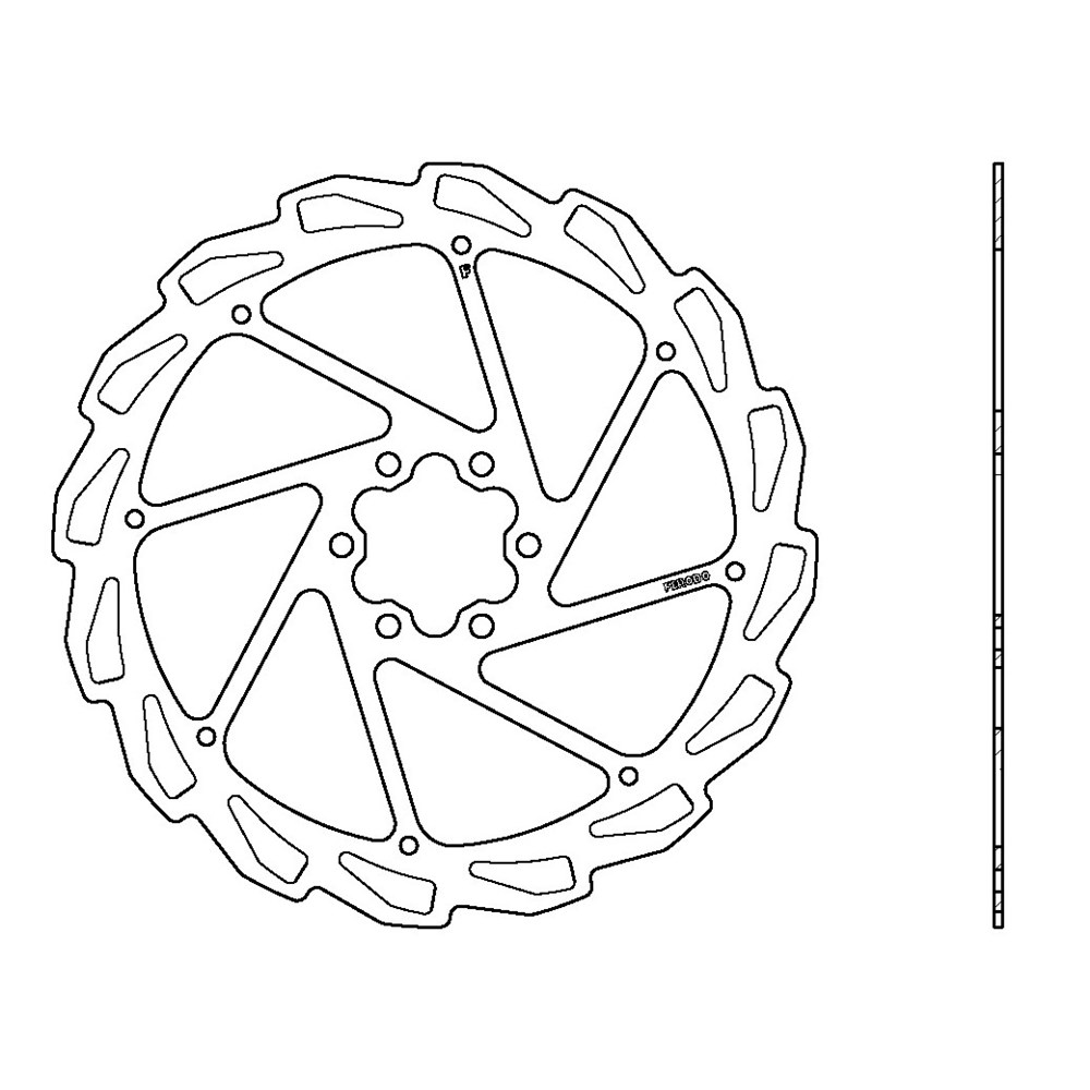 FERODO DISC ROTOR TZ-23 6-BOLT 203mm (2.0mm) - Cassons - Cassons