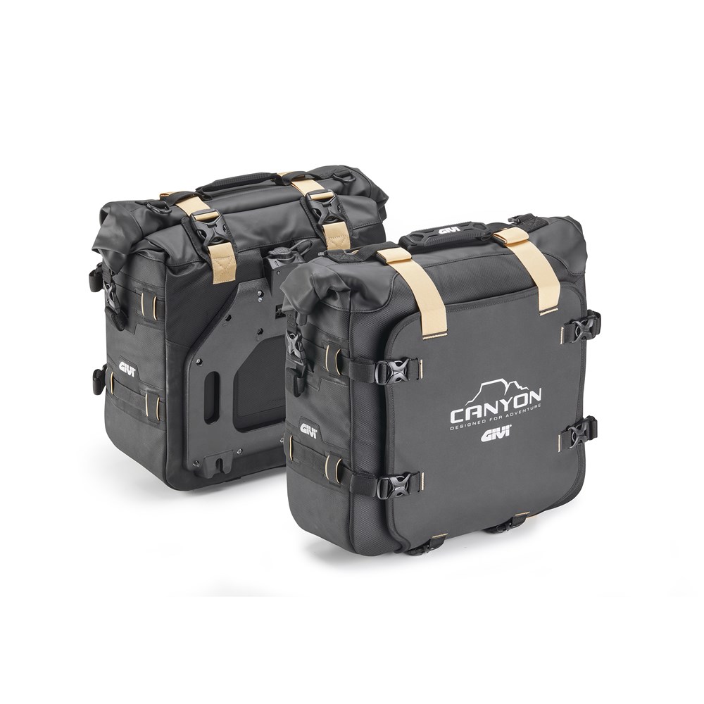 GIVI GRT CANYON SOFT PANNIERS (PAIR) 25L+25L MONOKEY (FOR USE WITH PL ...