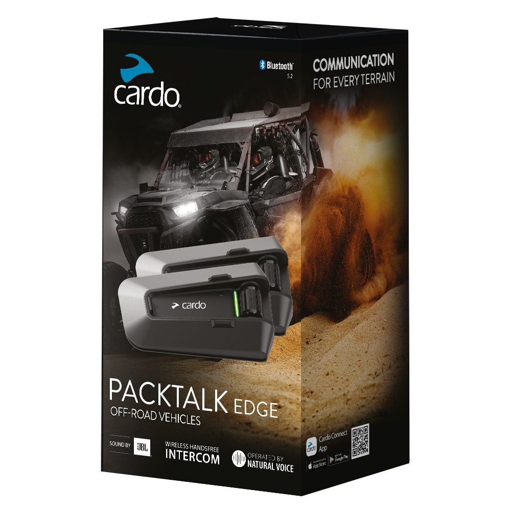 CARDO PACKTALK EDGE SINGLE – ORV - Bluetooth Mesh - Cassons - Cassons