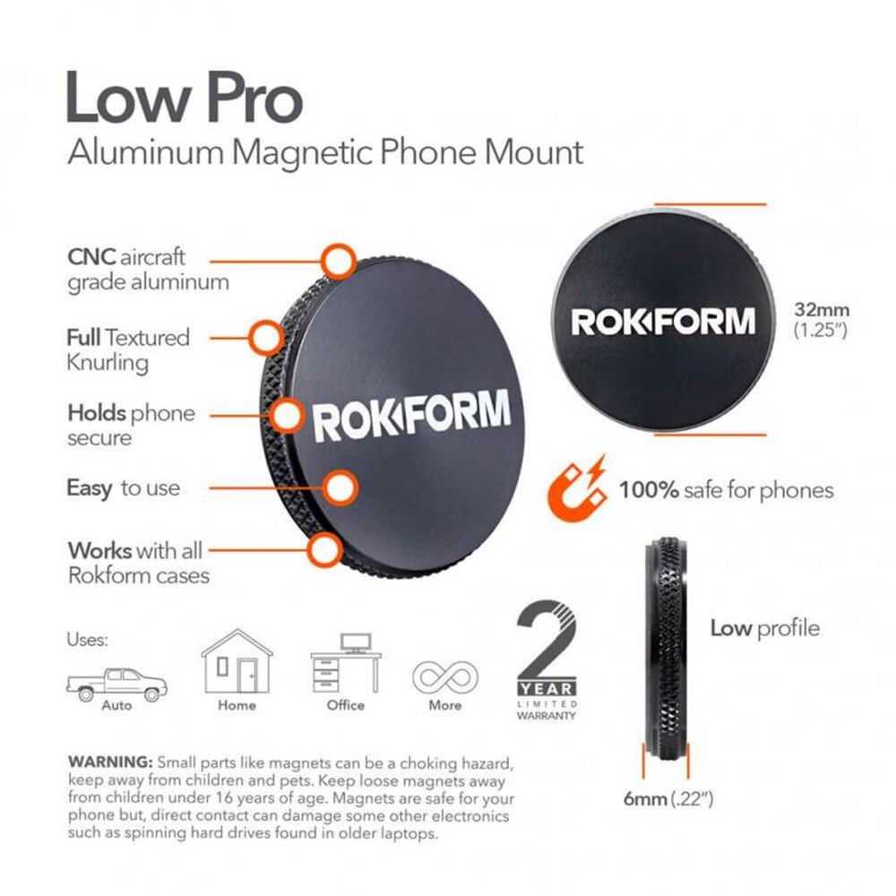 ROKFORM LOW PRO MAGNETIC CAR DASH MOUNT - Cassons - Cassons