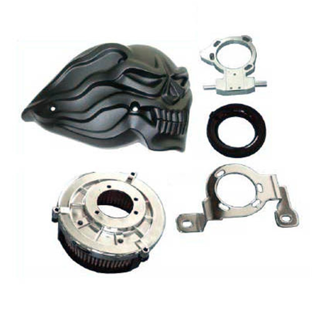 #ZODIAC SKULL AIR CLEANER KIT BLK 99-07 BIG TWIN TWINCAM CV/DELPHI ...