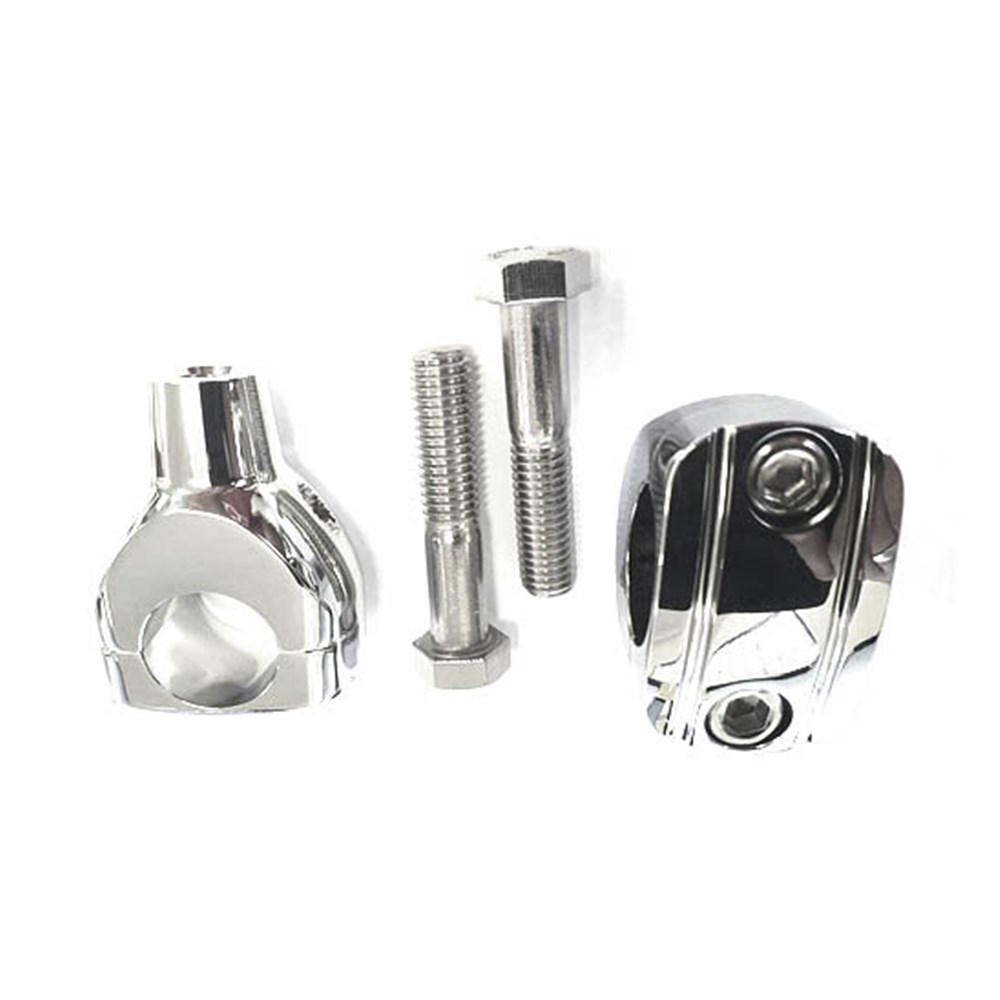 ZODIAC RISER SET GTR CHROME 1.25 INCH BARS 4 INCH HIGH [ONC01] # - Road ...